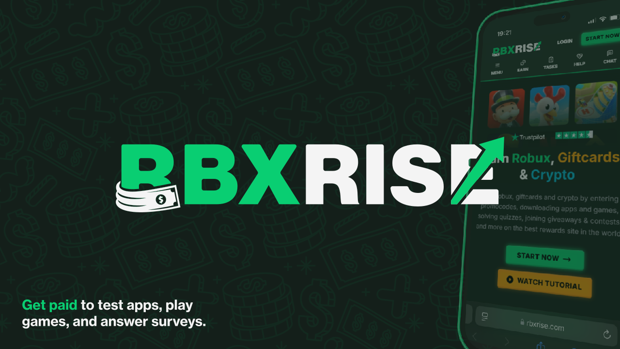 RBXRise - Earn Robux, Giftcards and Crypto